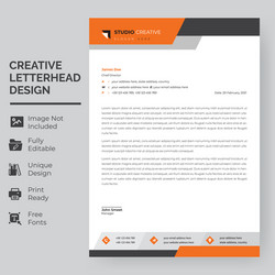 Corporate wavy letterhead design Royalty Free Vector Image