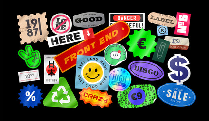Price sticker with rectangle tape label Royalty Free Vector