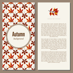 Autumn fall background banner poster design Vector Image