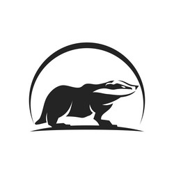 Badger logo template isolated brand identity icon Vector Image