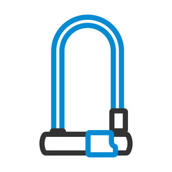 Park bike lock icon outline sport safety Vector Image