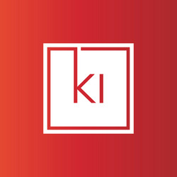 Creative initial letter ki square logo design Vector Image
