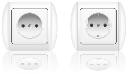 Wall switch power electrical socket electricity Vector Image