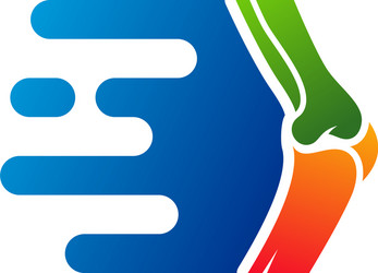 Pixel bone logo template creative bone logo Vector Image