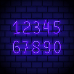 Neon Sign Numbers Vector Images (over 22,000)