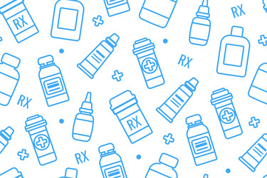 Pharmacy seamless pattern Royalty Free Vector Image