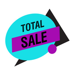 Total sale advertisement banner Royalty Free Vector Image