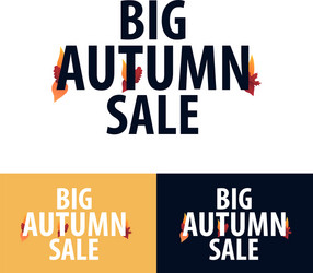 Autumn fall logo and emblem Royalty Free Vector Image