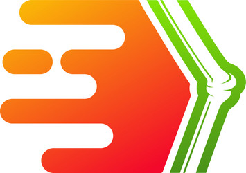 Pixel bone logo template creative bone logo Vector Image