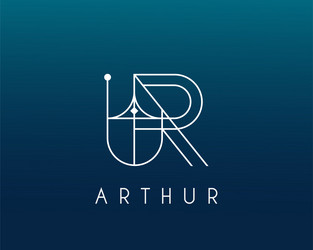 Logo name arthur usable design for private Vector Image