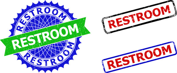 Water quality bicolor rough rectangle watermarks Vector Image