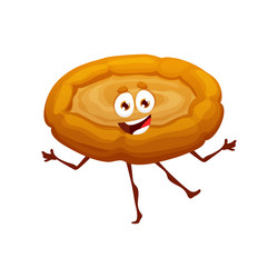 Cartoon potbrood bread character bakery food Vector Image