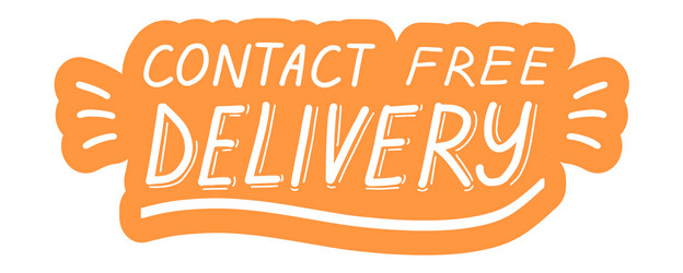 Safe delivery lettering calligraphy Royalty Free Vector