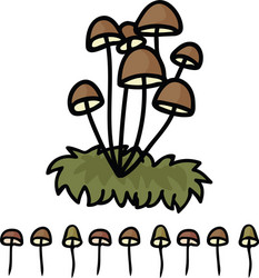Cute ceps mushroom cartoon Royalty Free Vector Image