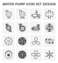 Water pump icon set Royalty Free Vector Image - VectorStock