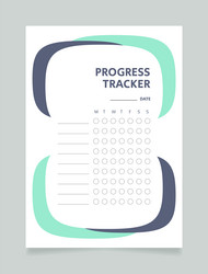 Education progress tracker worksheet design Vector Image