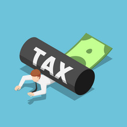 Tax law flat isometric concept Royalty Free Vector Image