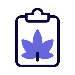 Lab grown marijuana report isolated on a white Vector Image