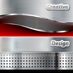 Metal red background Royalty Free Vector Image