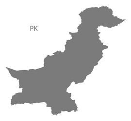 Pakistan provinces map grey Royalty Free Vector Image