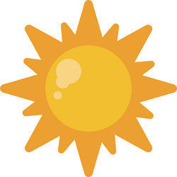Big sun cartoon Royalty Free Vector Image - VectorStock