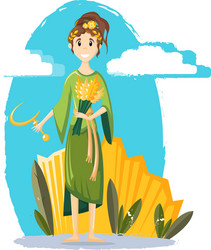 Demeter greek goddess ancient mythological Vector Image