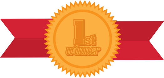 Award ribbon winner graphic icon Royalty Free Vector Image