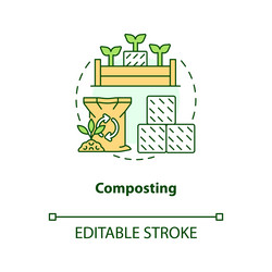 Vermicomposting concept icon Royalty Free Vector Image