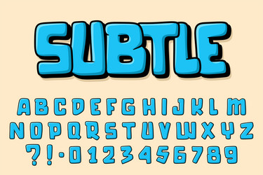 Square alphabet graffiti text letters Royalty Free Vector