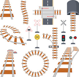 Railway railroad Royalty Free Vector Image - VectorStock