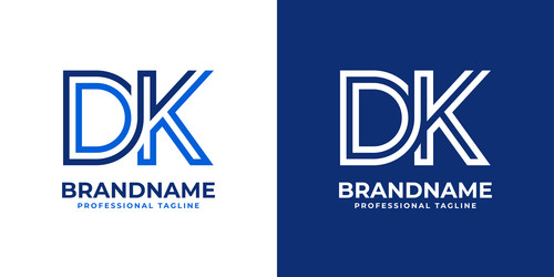 Letter dk or kd monogram logo suitable for any Vector Image