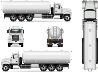 Tanker Truck Template Royalty Free Vector Image