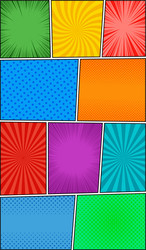 Color comics book cover vertical backdrop Vector Image