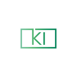 Creative initial letter ki square logo design Vector Image