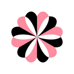 Cute pink sakura flower icon Royalty Free Vector Image