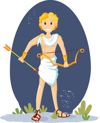 Apollo greek god composition Royalty Free Vector Image