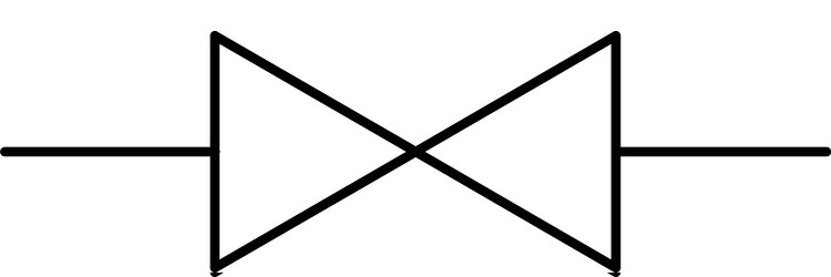 Gate valve symbol icon Royalty Free Vector Image