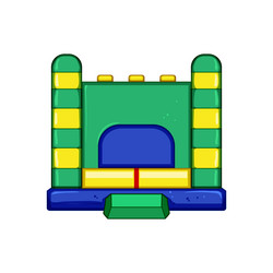 Playground inflatable castle cartoon Royalty Free Vector