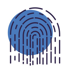 Blue finger print Royalty Free Vector Image - VectorStock