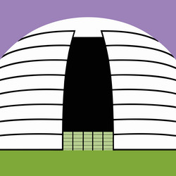 Modern architectural building printable design Vector Image