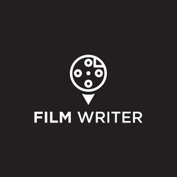 Write movie logo design Royalty Free Vector Image