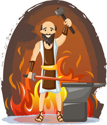 Ancient greek mythological god apollo cartoon Vector Image