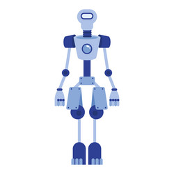 Blue robot with legs Royalty Free Vector Image
