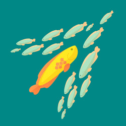 Against the flow the man is going common Vector Image