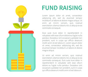 Donation box with money Royalty Free Vector Image