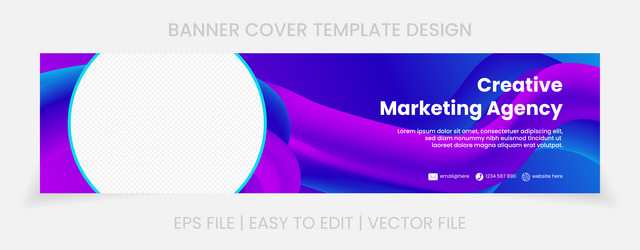 Linkedin cover design Royalty Free Vector Image