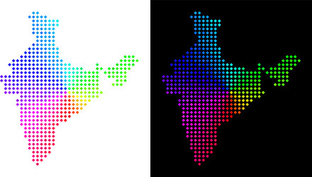 Halftone grey india map Royalty Free Vector Image