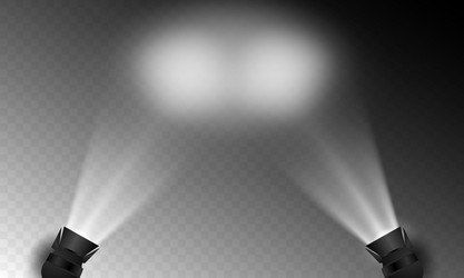Spotlight isolated on transparent background Vector Image