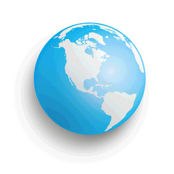Blue earth globe high quality Royalty Free Vector Image