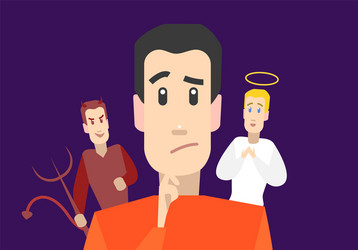 Conscience Angel Devil Vector Images (55)